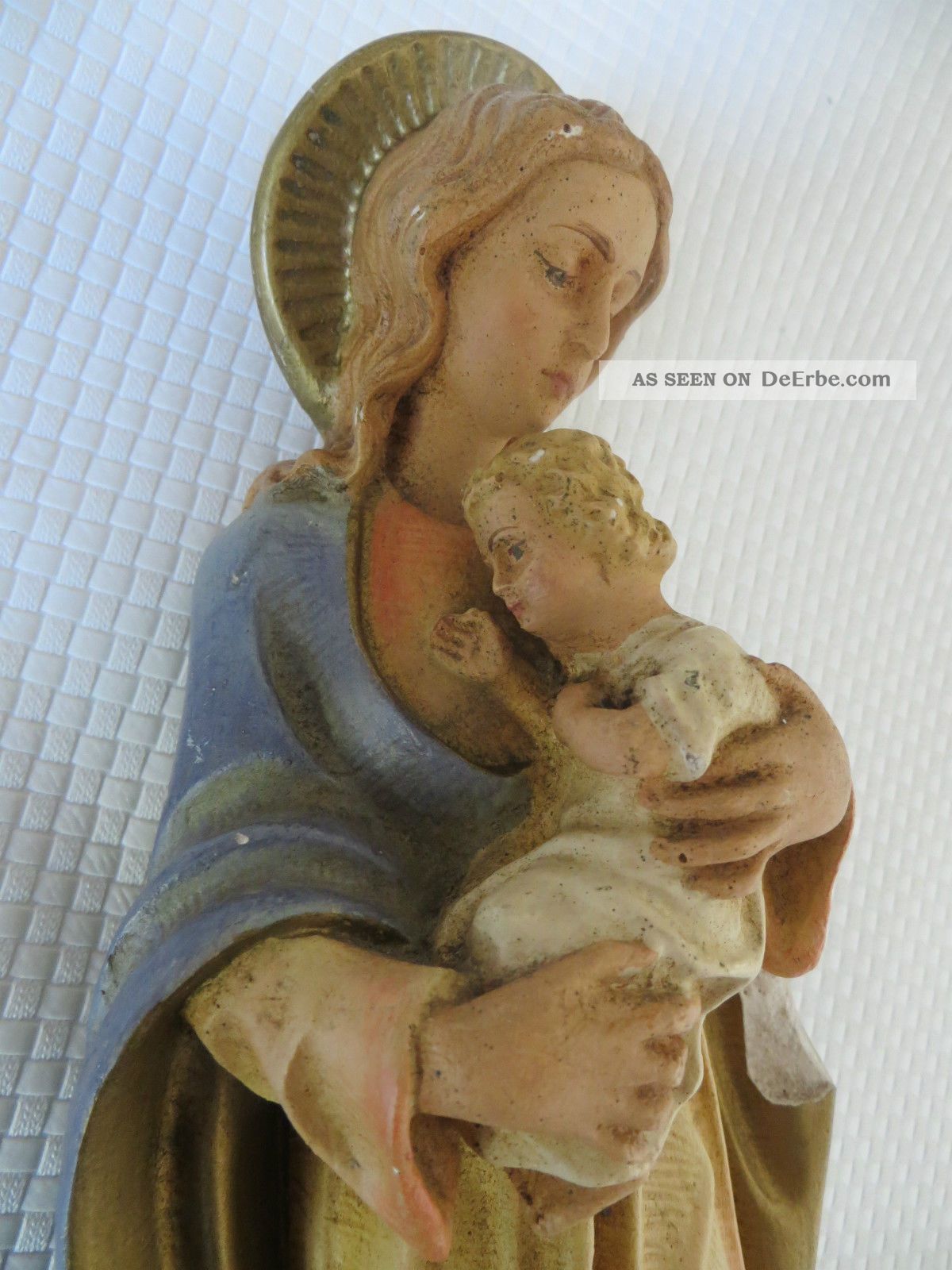 Schöne, Alte Madonna, Mutter Gottes Mit Jesuskind Auf Dem Arm, Alter ...
